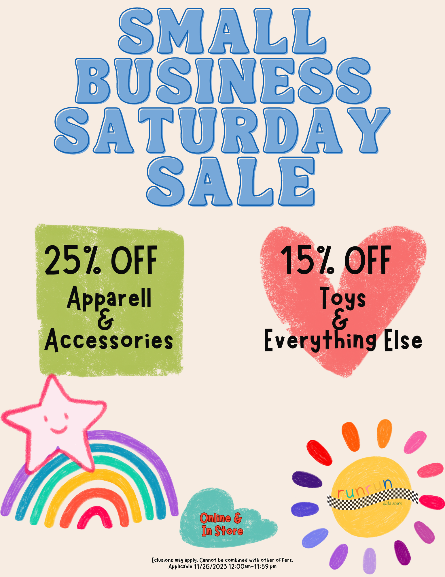 Small Business Satrday – runrun kids store